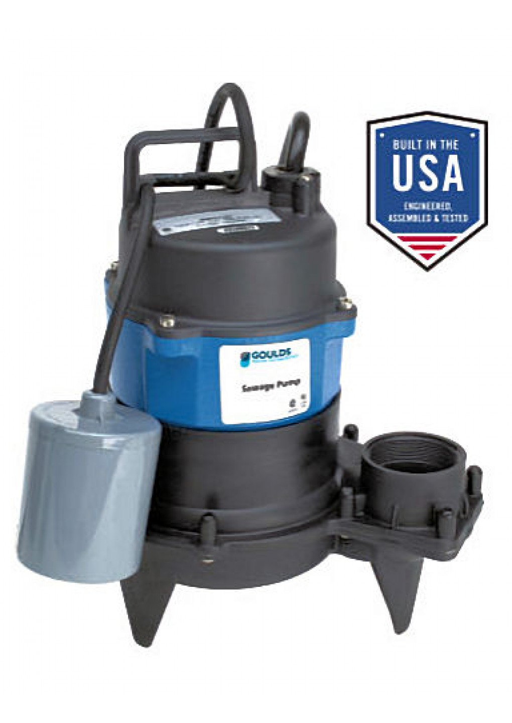 Goulds-Xylem-WW0511AC-automatic-1/2-HP-sewage-pump-3872-piggyback-plug ...