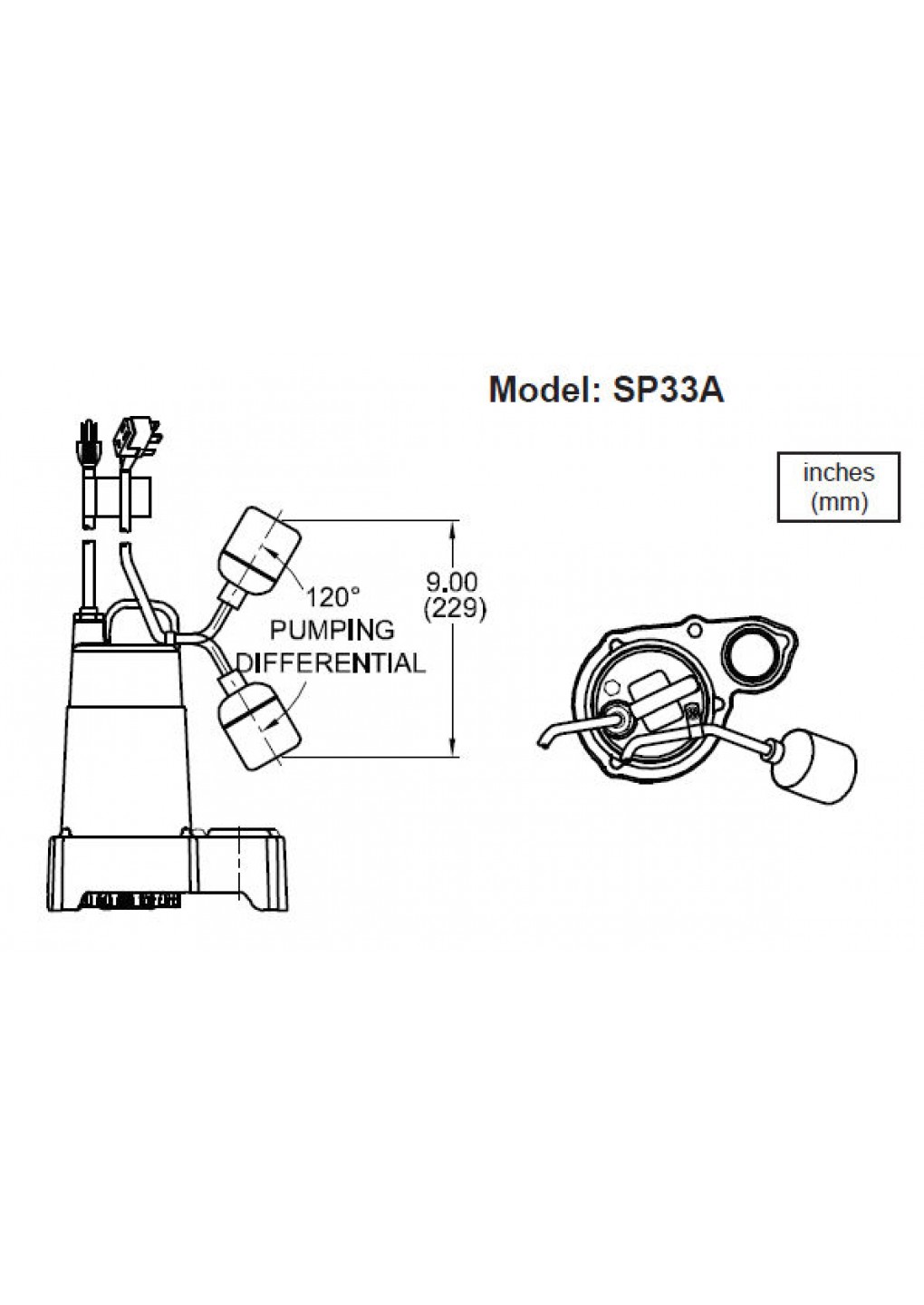 Barnes-SP50VFX -12879-1/2HP-1/2HP-Submersible-Automatic-Vertical-Float ...