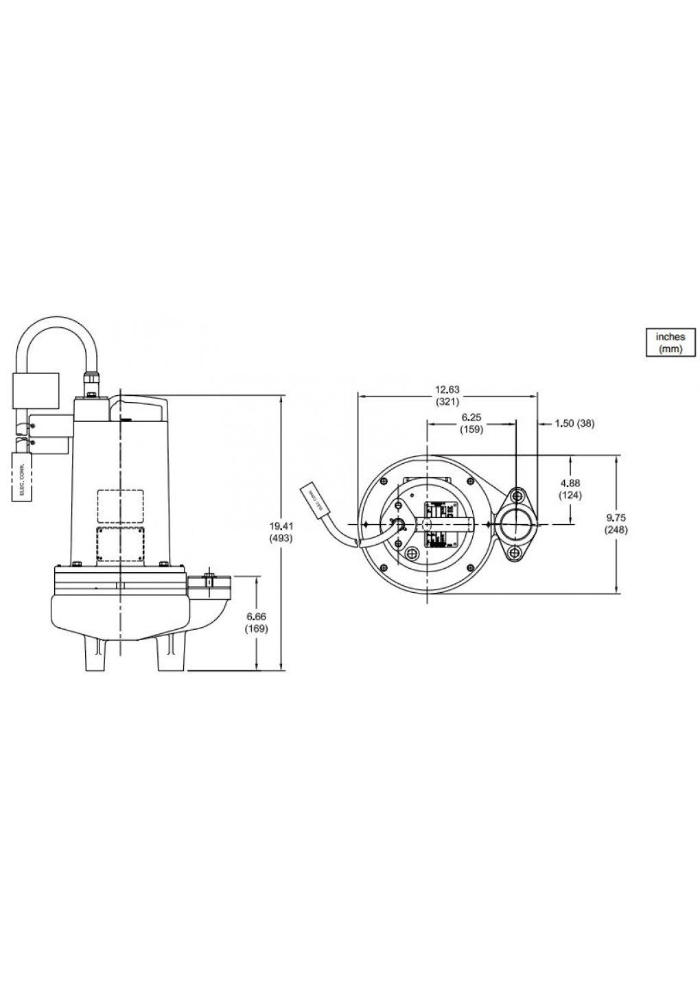 Barnes-2SEV794L-3/4-HP-200-240-volt-3-phase-20-foot-cord-Sewage-Pump-104929